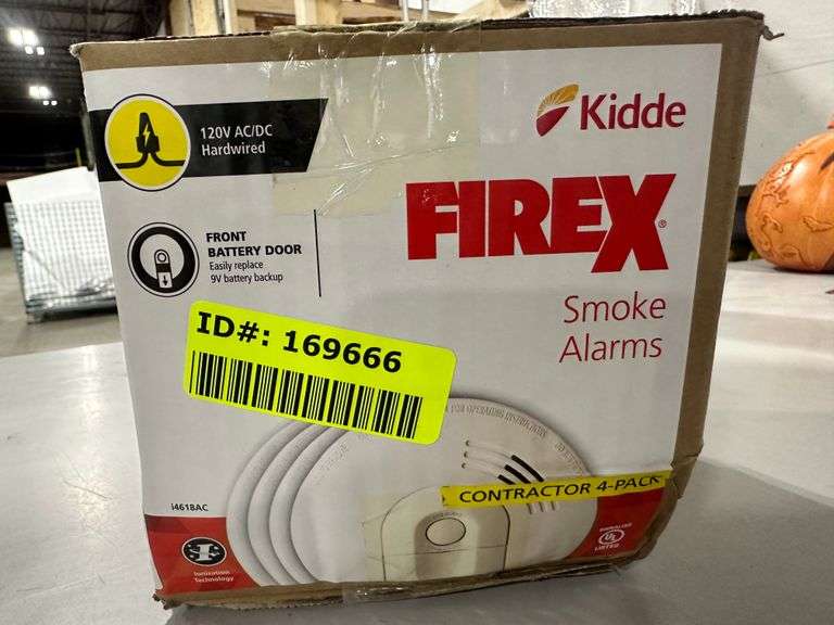 Kidde Firex 4-Pack Hardwired Smoke Detector - Lambrecht Auction, Inc.