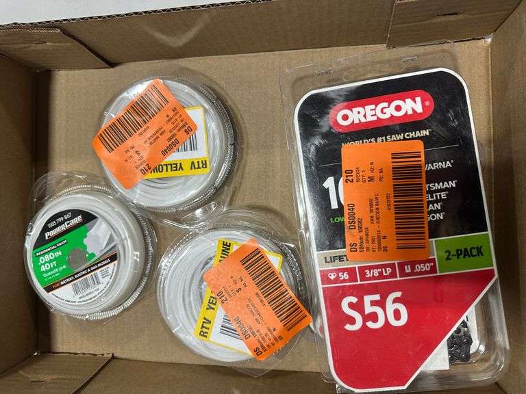 Oregon Chainsaw Chains + String Trimmer Line - Lambrecht Auction, Inc.