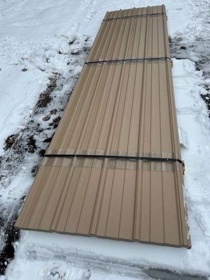 Tan Corrugated Metal Panel 3'x12' - Lambrecht Auction, Inc.
