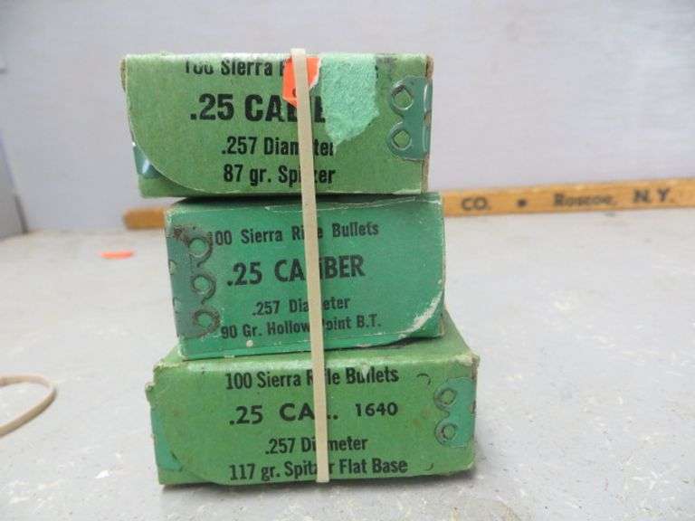 Bullets - Sierra .25cal 87, 90, & 117gr Spitzer & HPBT 100/bx ...