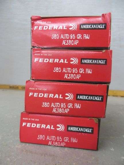 Ammo - Federal .380 Auto 95gr FMJ 50/bx - Lambrecht Auction, Inc.