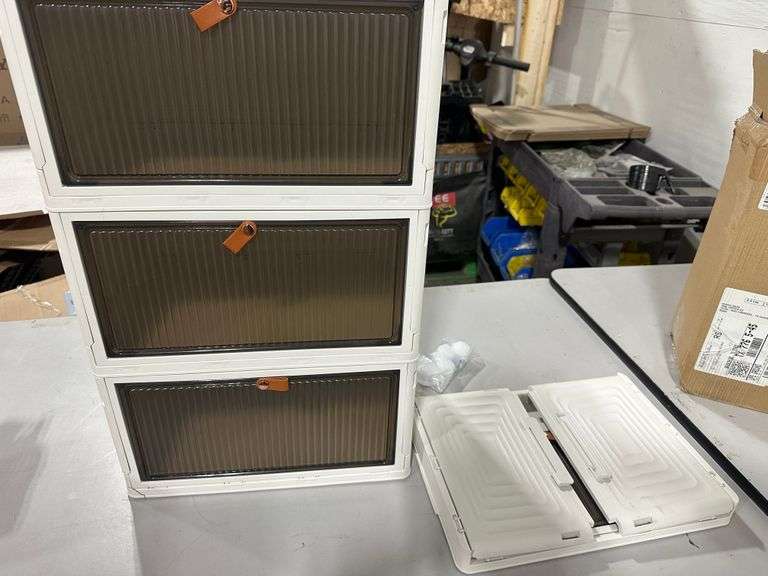 Stackable Rolling Storage Bins - Lambrecht Auction, Inc.