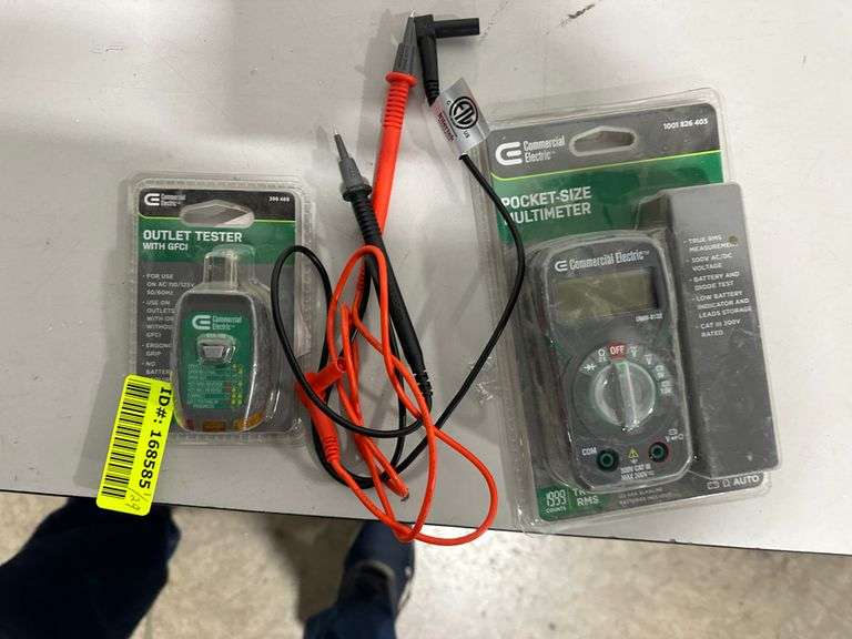 Commercial Electric Pocket size multimeter + Outlet Tester - Lambrecht ...