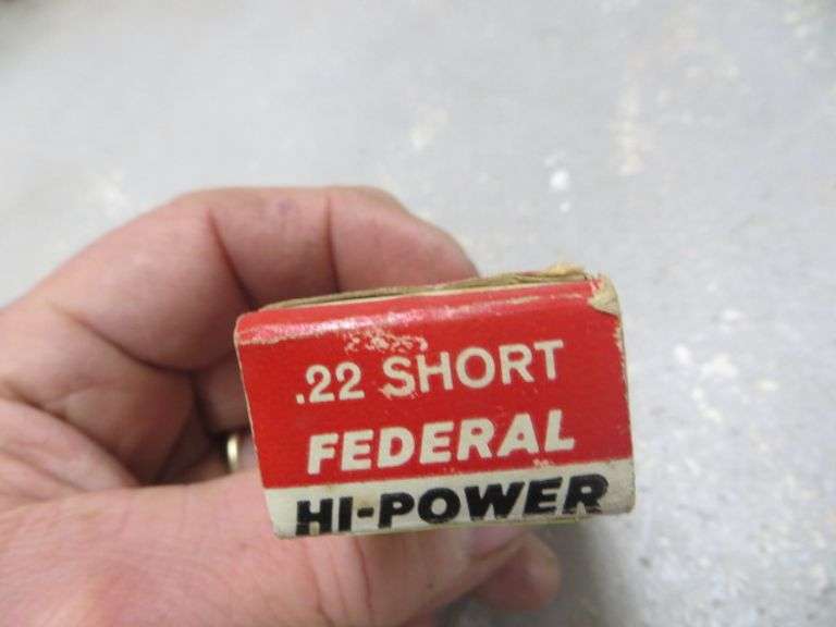 Ammo - Federal Hi Power .22 Short Rim Fire 50/bx - Lambrecht Auction, Inc.