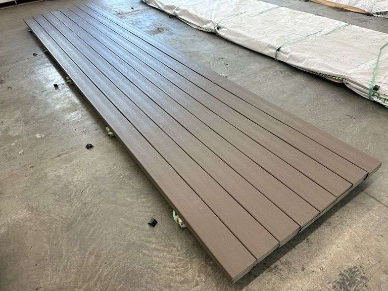 Mocha Composite Decking 1"x6"x16' - Lambrecht Auction, Inc.