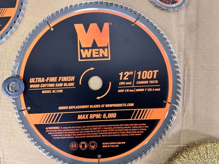 WEN 10" Fine Finish Saw Blade, WEN 12" Ultra Fine Finish Saw Blade ...