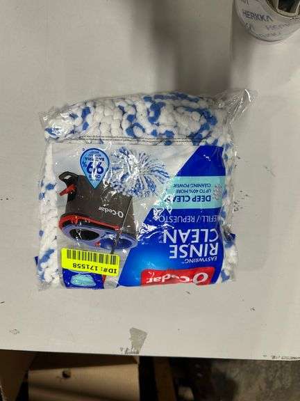 O-Cedar Easy Wring Rinse Clean Deep Clean 8in. Microfiber Spin Mop Head ...