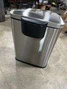StyleWell SW 13 gal. Stainless Steel Step-On Trash Can D-Shaped ...