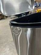 StyleWell SW 13 gal. Stainless Steel Step-On Trash Can D-Shaped ...