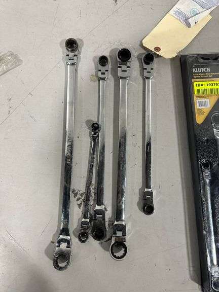 Klutch 5-Pc. Long Flex Head Spline Reversible Ratcheting Wrench Set ...