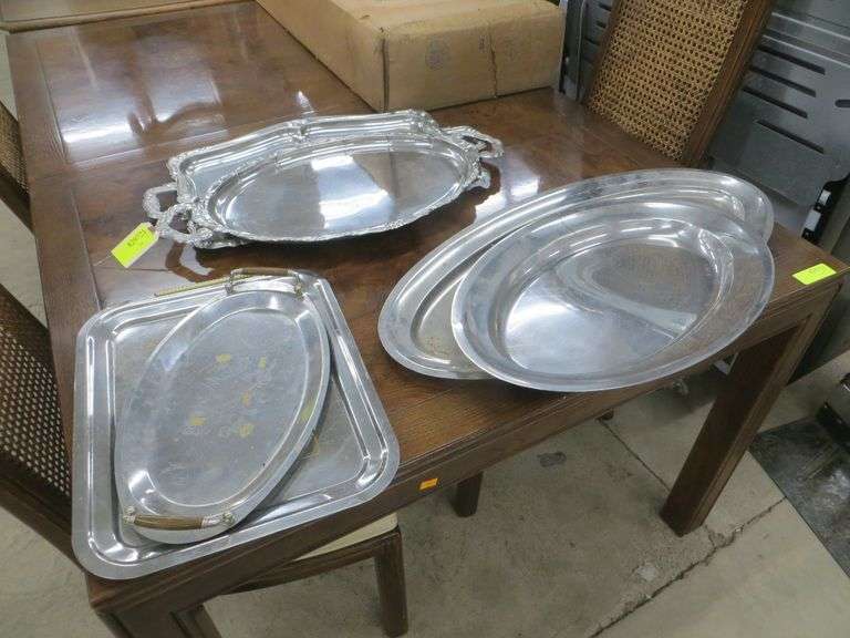 Silver Plate & SS Serving Trays - Lambrecht Auction, Inc.