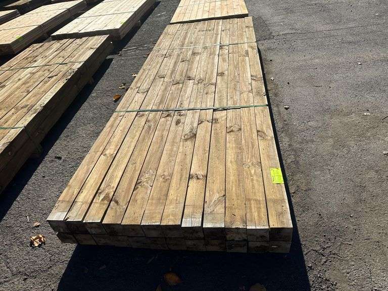 Pressure Treated Dimensional Lumber 4"x4"x10' - Lambrecht Auction, Inc.