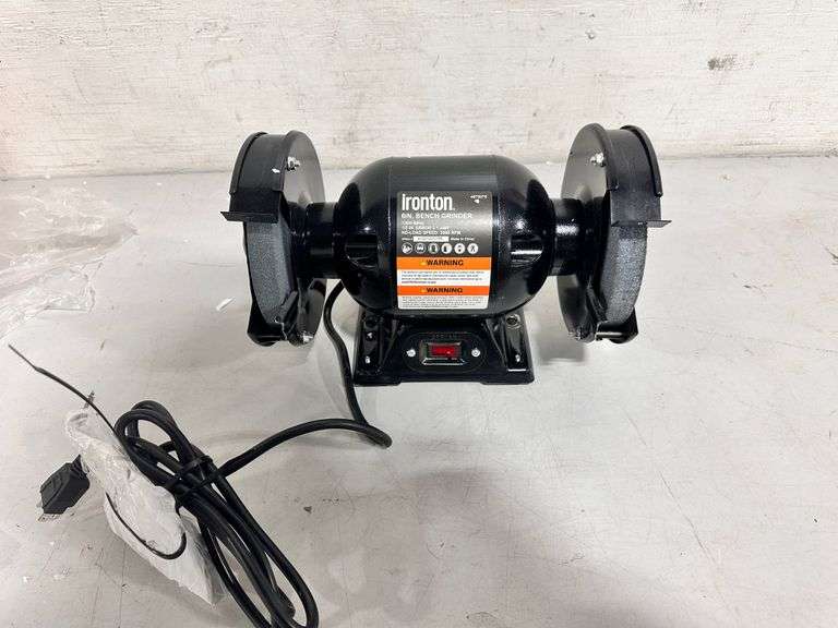 Ironton Benchtop Grinder with 6in. Wheel, 2.1 Amps, 1/2 HP, 3560 RPM ...