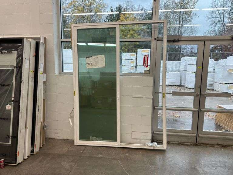 White Patio Slider Vinyl Frame Door 71 3/4"x95 1/2" - Lambrecht Auction ...
