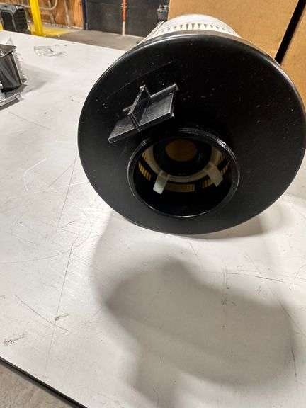 Round Pleated Air Filter with Black Plastic Top - Lambrecht Auction, Inc.