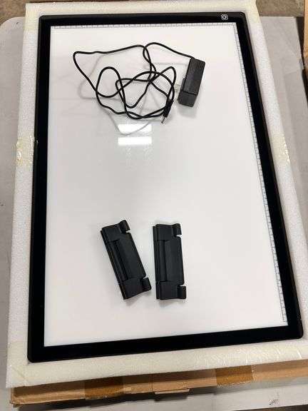 Rectangular LED Light Box Panel with Power Adapter - Lambrecht Auction ...