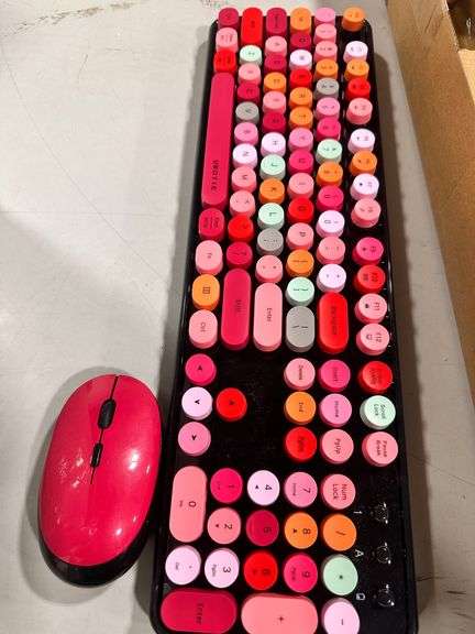 Sweet Wireless Keyboard and Mouse Combo Set Colorful Keys - Lambrecht ...
