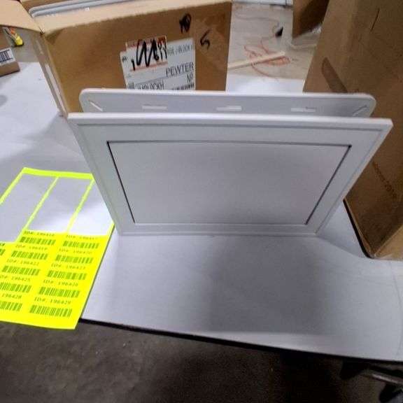 Grey vinal Wall Access Door Panel - Lambrecht Auction, Inc.