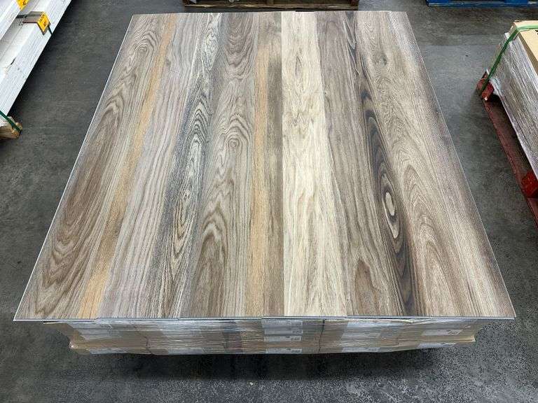 John Street LVP Flooring Brown 5mmx7"x48" - Lambrecht Auction, Inc.