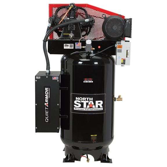 North Star 80 Gallon Air Compressor with Quiet Armor Technology ...