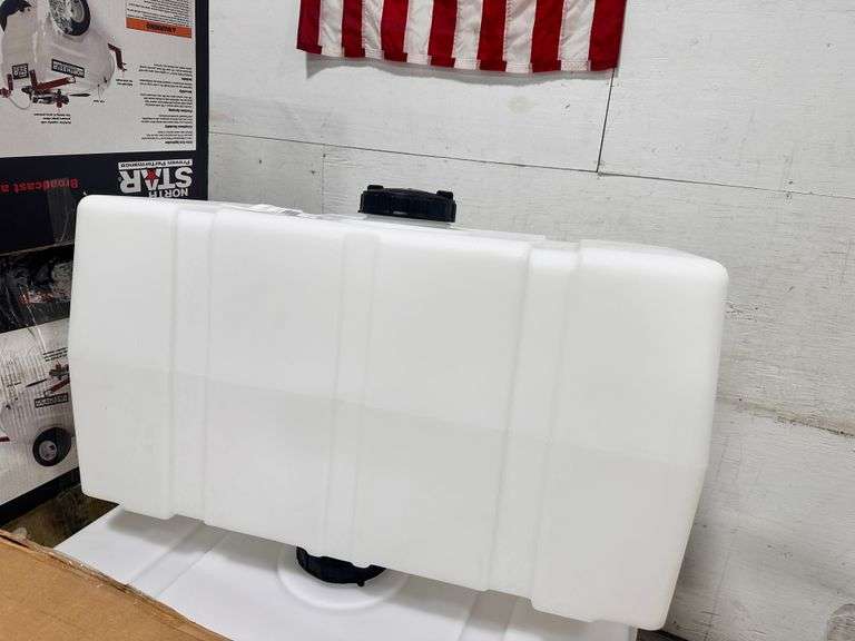 Natural Poly Square Water Tank 50 Gallon - Lambrecht Auction, Inc.