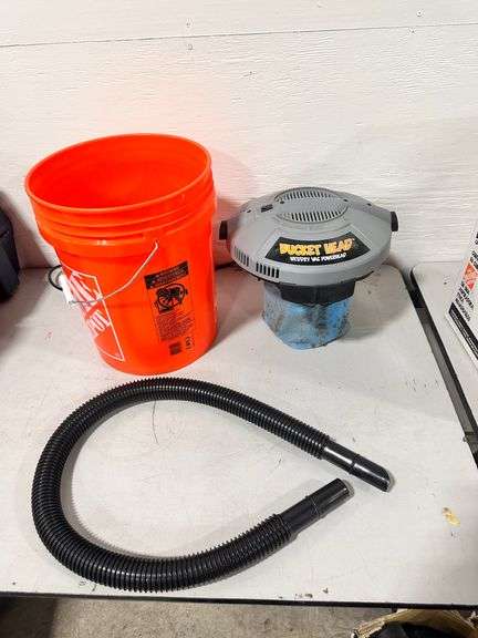 Bucket Head 5 Gal. 1.75 Peak HP Wet Dry Vac Powerhead Shop Vacuum ...