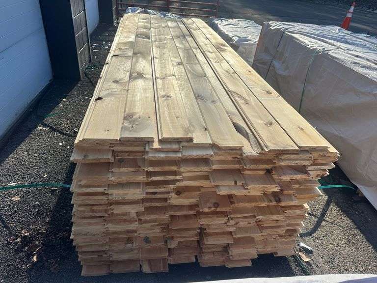 White Pine T&G WP4 Smooth Face Paneling 1"x6"x10' - Lambrecht Auction, Inc.