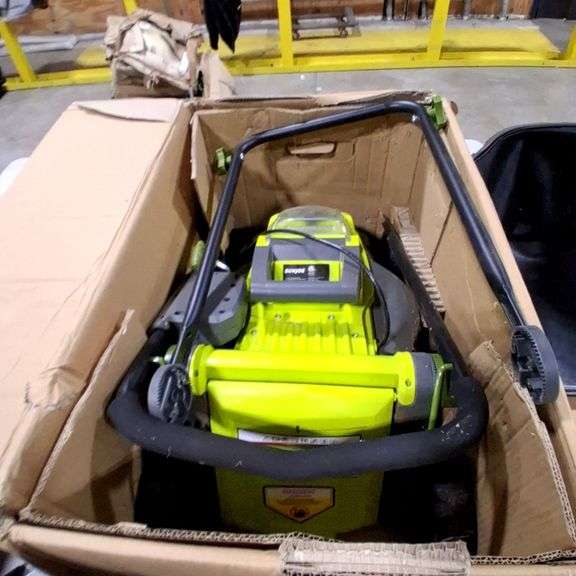 Sun Joe 40V MAX Cordless Lithium-Ion Lawn Mower with Battery Charger ...