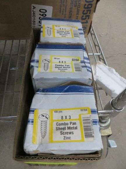 Combo Pan Sheet Metal Screws 8x3 (3) - Lambrecht Auction, Inc.