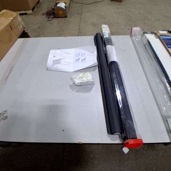 Black Roller Window Blind with Installation Hardware - Lambrecht ...