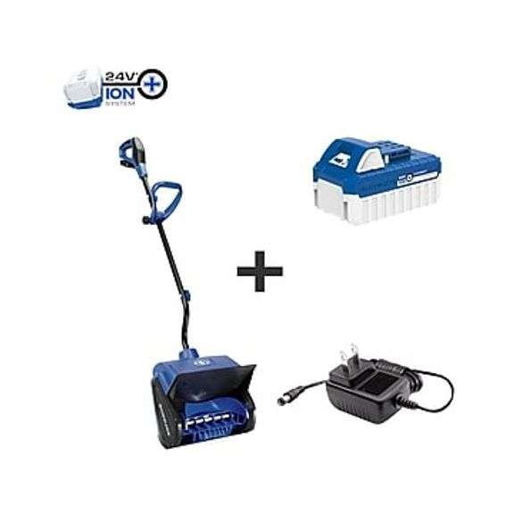 Snow Joe - Cordless Snow Shovel Kit - Blue & Black - Lambrecht Auction ...