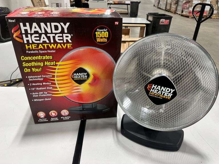 1500-Watt 18.5 in. Electric Ceramic Parabolic Space Heater with Tip ...