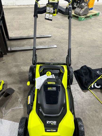 RYOBI 40V HP Brushless 21 in. Cordless Battery Walk Behind Multi-Blade Self-Propelled Mower ...