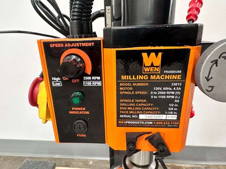 WEN 33013 4.5A Variable Speed Single Phase Compact Benchtop Metal ...