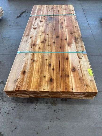 Western Red Cedar T&G Paneling 1"x6"x8' - Lambrecht Auction, Inc.
