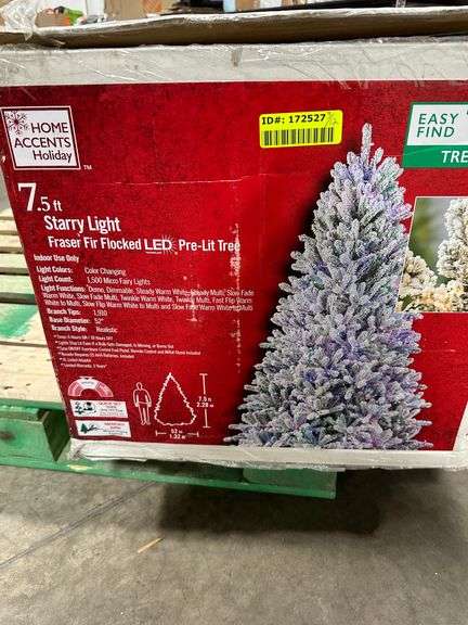 Home Accents Holiday 7.5 ft. Pre-Lit LED Starry-Light Warm White and ...