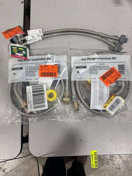 Gas Range and Gas Dryer Installation Kits - Lambrecht Auction, Inc.