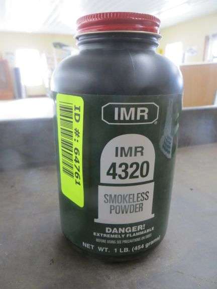 IMR 4320 Smokeless Powder - unopened - Lambrecht Auction, Inc.