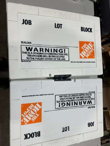 19 in. x 27 in. Outdoor/Indoor Permit Box (2x$) - Lambrecht Auction, Inc.