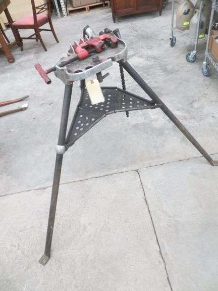 Ridgid Tri-Stand & 2" Pipe Cutter - Lambrecht Auction, Inc.