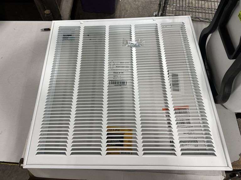 Everbilt 24 in. x 24 in. Steel Return Air Filter Grille in White ...