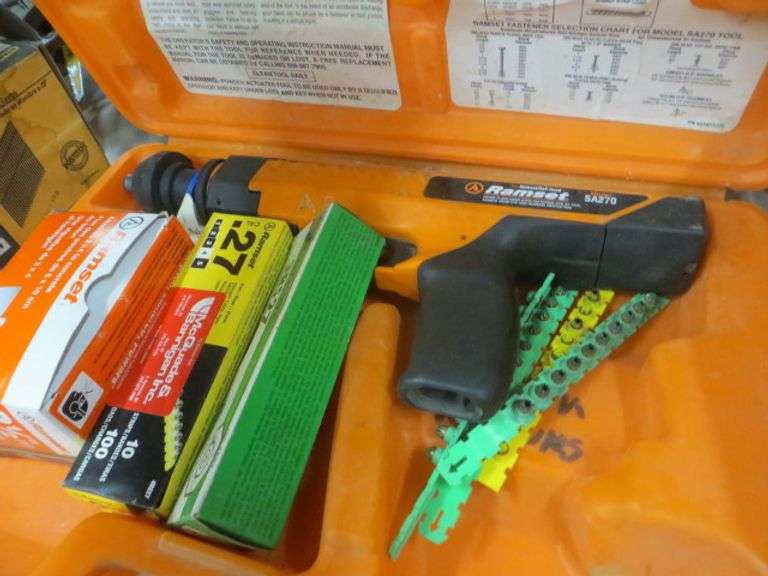 Ramset Powder Actuated Fastener w/ pins & loads - Lambrecht Auction, Inc.