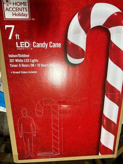 7 Ft LED Candy Cane - Lambrecht Auction, Inc.