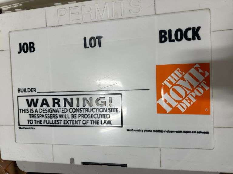 19 in. x 27 in. Outdoor/Indoor Permit Box (2x$) - Lambrecht Auction, Inc.