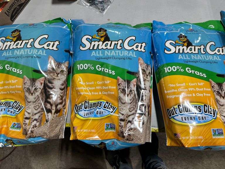 SmartCat Unscented Clumping Grass Cat Litter (3x$) - Lambrecht Auction ...