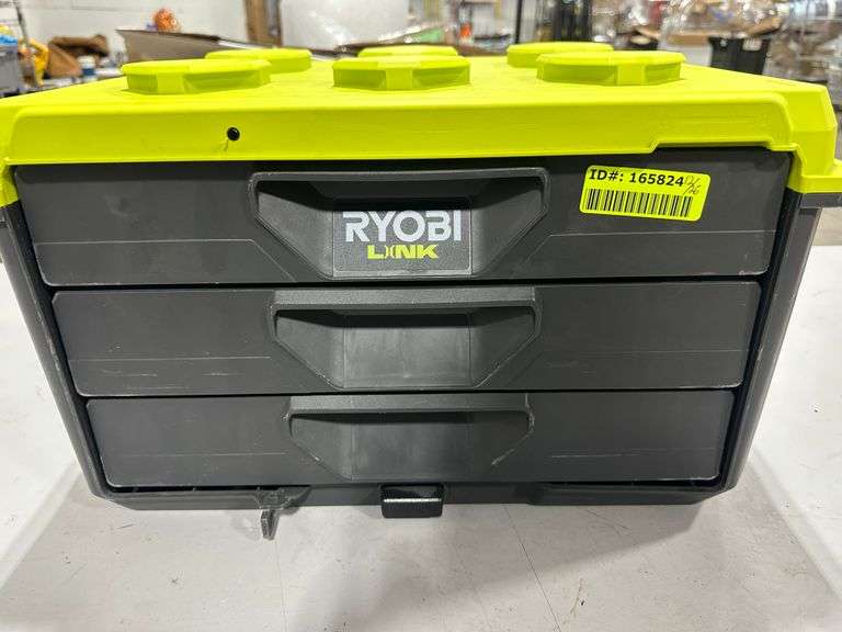 RYOBI LINK 20 in. 3-Drawer Modular Hand Tool Box - Lambrecht Auction, Inc.