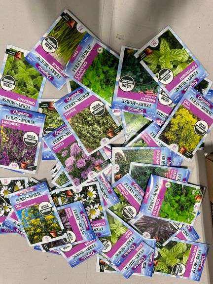 40 Assorted Ferry Morse Herb Seed Packets - Lambrecht Auction, Inc.