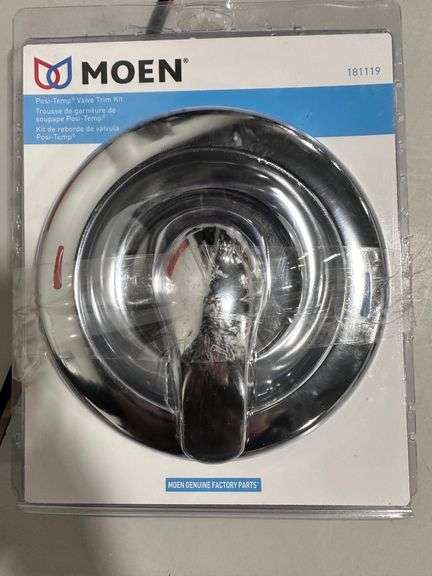 MOEN Chateau Lever Posi-Temp 1-Handle Shower Valve Trim Kit in Chrome - Lambrecht Auction, Inc.