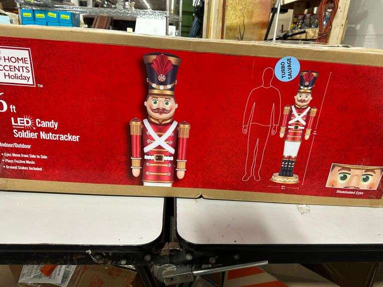 6 FT LED Candy Soldier Nutcracker - Lambrecht Auction, Inc.