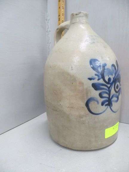 2-Gallon Jug w/ Blue Design -New York Stoneware Co. - Lambrecht Auction ...